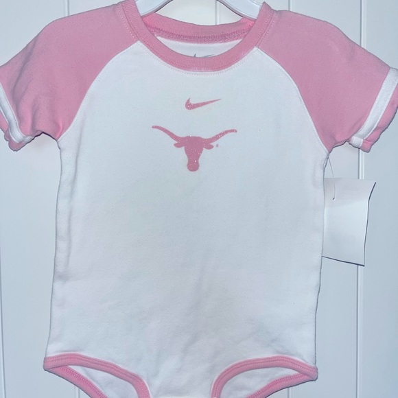 Nike | One Pieces | Nike Pink Longhorn Onesie | Poshmark